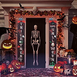 PRETYZOOM 8 Sets Decoration Treat Unique Use Trick Ornament Themed Signs Banners Couplet Style Banner for - Party Hanging Haunted Front Halloween Decor Creative Delicate Pendant Spider Door