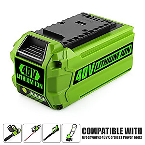 ANTRobut 40V 6.0Ah 29472 29462 Battery Replacement for 40V Greenworks Battery and Charger 29482 Compatible with Greenworks 40V Lithium-Ion Battery 29252 20202 22262 40V G-MAX Battery