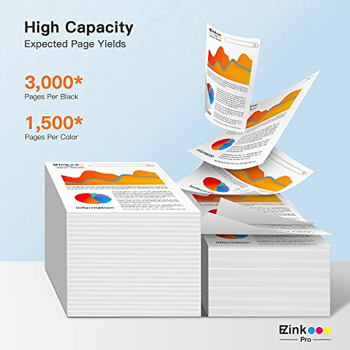 E-Z Ink Pro LC3029XXL Compatible Ink Cartridge Replacement for Brother LC3029 XXL LC3029BK LC 3029 to use with MFC-J5830DW MFC-J5830DWXL MFC-J5930DW MFC-J6535DW MFC-J6535DWXL MFC-J6935DW (4 Pack)
