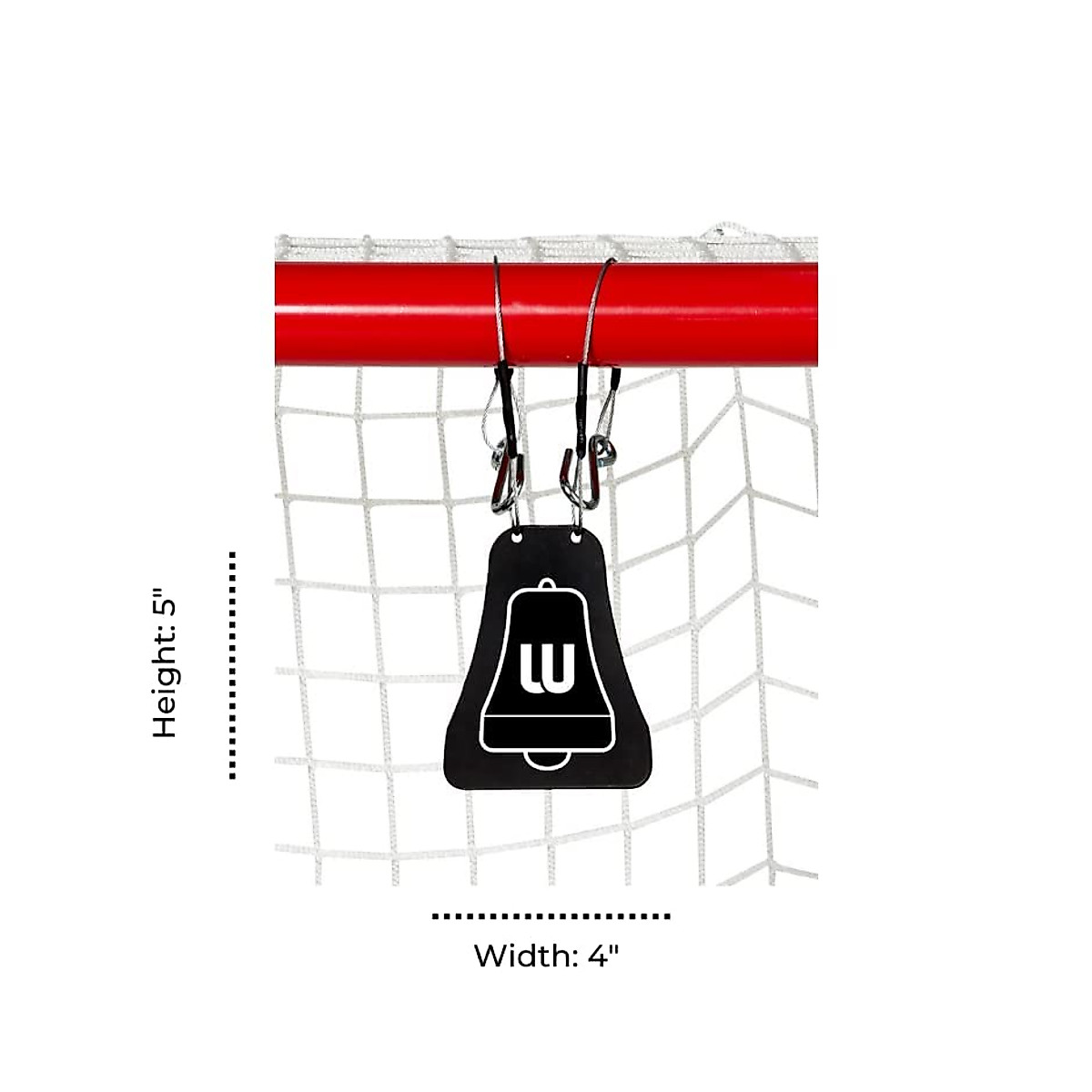 Winnwell Hockey Metal Bell Targets - 2 Pack 4"x5" Metal Bells -Hockey Net Shooting Targets, Equipment to Help Improve Shot Accuracy for Kids, Teens, Adult Players While Training & Practicing