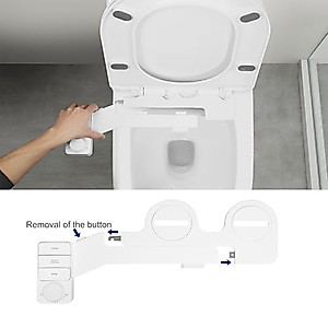 EOLTMESS Bidet Attachment for Toilet, Ultra-Slim Self Cleaning Dual Nozzle Hygienic Toilet Bidet, Warm & Cold Fresh Water Bidet Sprayer with Feminine Wash & Rear Wash(1/2)