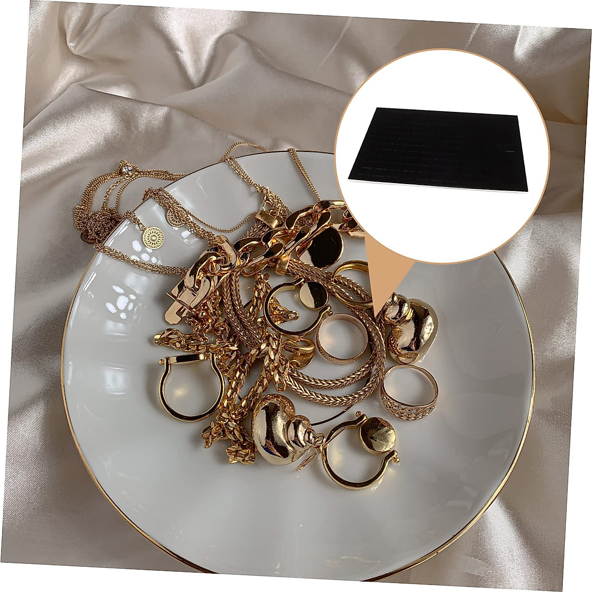 COLLBATH 5pcs Pad Ring Jewelry Sponge Foam Organizer Holder Earring Organization Mat Rings Liner Brooch -slot Trinket Supply for Shop Display Insert Storage Trays Home Showcase Pads