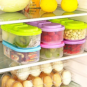 Refrigerator Organizer Bins with Lids - Fridge Freezer Space Organization Storage Rack Shelf Kitchen Box Hot, Clear Storage Containers for Cabinet, Kitchen Organization