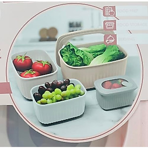 Gourmet Kitchen 8-Piece Plastic Food Storage Container Set with Vented Lids, 4 Sizes (PINK)