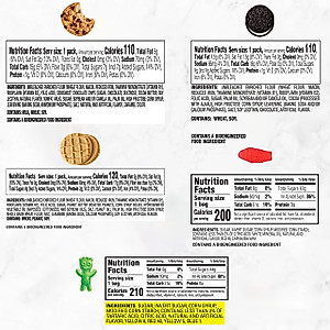 OREO, CHIPS AHOY!, Nutter Butter, SOUR PATCH KIDS & SWEDISH FISH Cookies & Candy Variety Pack, 40 Snack Packs