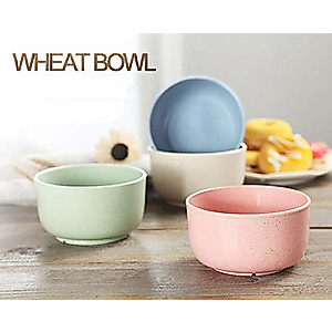 Nicunom 12 Pack Cereal Bowls, 15 OZ Unbreakable Wheat Straw Bowl Sets - Lightweight Noodle Soup Rice Salad Bowls Dishwasher Microwave Safe Bowl for Kids Children Toddler