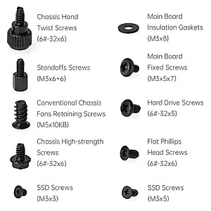 Zmbroll 400Pcs Computer Screws Standoffs Kit SSD Screw for Universal Motherboard PC Computer Case Screw Fan CD-ROM with Screwdriver