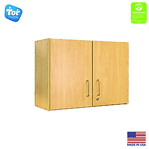 Tot Mate Wall Mounted Storage Lock Cabinet - 30in Wide | Ready-to-Assemble, Maple/Maple