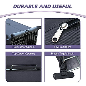 Live Feral Cat Trap Cage with Cover, Heavy Duty Folding Animal Traps Cage for Stray Cats, Humane Cat Trap for Raccoon, Squirrel, Skunk, Catch and Release - (32 x 10 x 12 inches, Trap Cage with Cover)