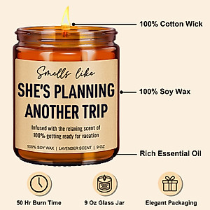 Younift Travel Candle, Travel Gifts for Women, Gifts for People Who Travel a Lot, Traveling Gifts for Women Who Like to Travel, Vacation, Christmas Gifts for Travelers Women, International Travelers