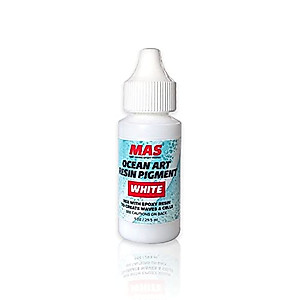 MAS Epoxies Resin Ocean Art White Pigment, 1 oz, Epoxy Resin Dye for Ocean Waves and Water Effects