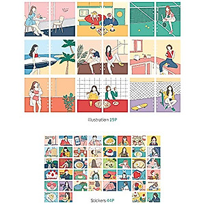 Monolike A5 FALL IN NEWTRO Diary Set, Tennis - Academic Planner Weekly & Monthly Planner with PVC Cover, Zipper bag, Sticker