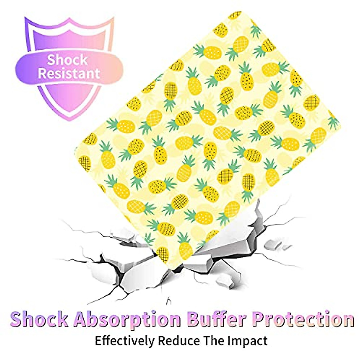 Case for New iPad Mini 6 2021 (6th Generation), Multi-Angle View Adjustable Stand Auto Wake/Slee for iPad Mini 6th Gen 8.3 Inch ,Yellow Pineapple