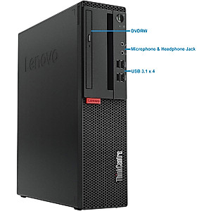 Lenovo ThinkCentre M910S SFF Desktop Computer - Intel i5-7500 Upto 3.8GHz, 8GB Ram, 1TB SSD, AC Wi-Fi, Bluetooth, VGA, DisplayPort, HDMI, DVD-RW, SD-Card Reader - Windows 10 Pro (Renewed)