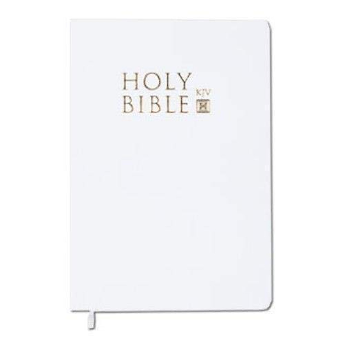 King James Version Holy Bible with White Leatherette Cover