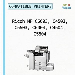Do it Wiser Compatible Printer Toner Cartridge Replacement for Ricoh 841849 for use in Ricoh MP C6003 MP C4503 MP C5503 MP C6004 (1Pack - Black)