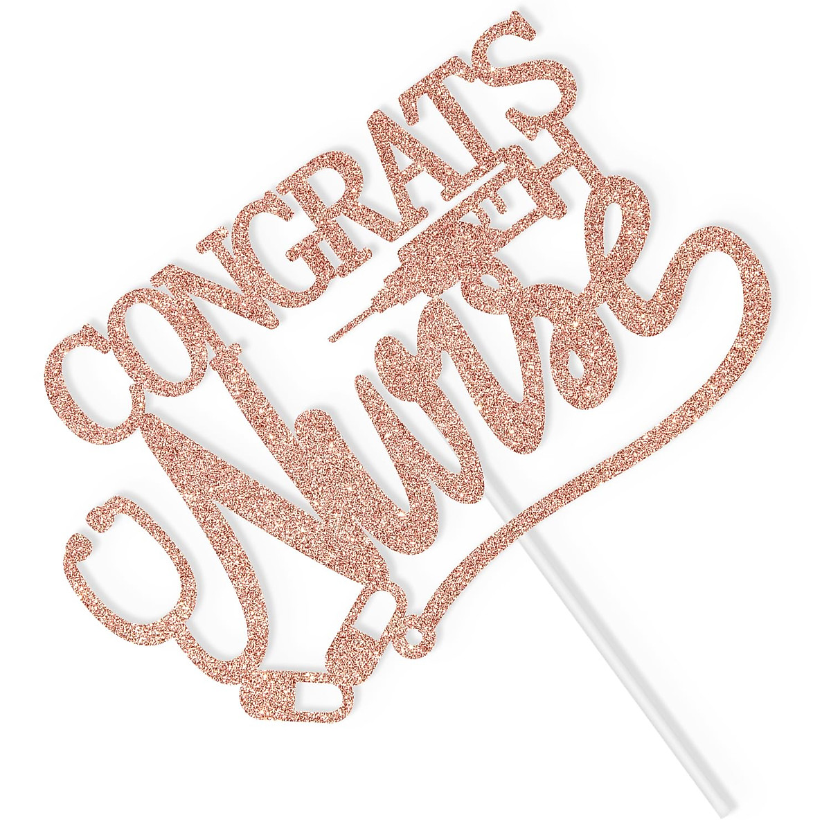 Congrats Nurse Cake Topper, Future Nurse/Congrats RN BSN FNP LPN Cake Decor, Class of 2025 Nursing School Survivor Graduation Party Decorations