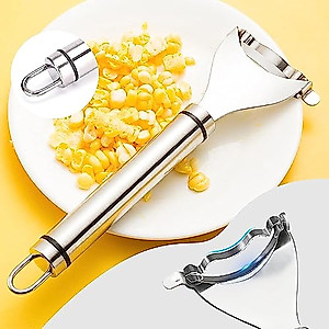 LANSKYWARE 2 Compartments Bento Lunch box with Insulated Lunch Bag and Portable Utensils, Stainless Steel Food Lunch Containers for Adults Men Women 3PCS Corn Peeler, Corn Peeler for Corn on the Cob,