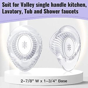 Liberflow Shower Knob Replacement for Sb-170, Shower Faucet Handle Compatible with Valley Single Handle Kitchen, Lavatory, Tub, Bathtub Faucets, Clear Acrylic Handle Replacement