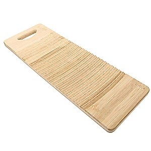 Cabilock Hand Tools Washing Board Wood Washboard Practical Clothes Bamboo Washboard Anti-Slip Laundry Cleaning Board Manual Washing Tool for Home School Wash Boards-Old Fashioned Household Tools