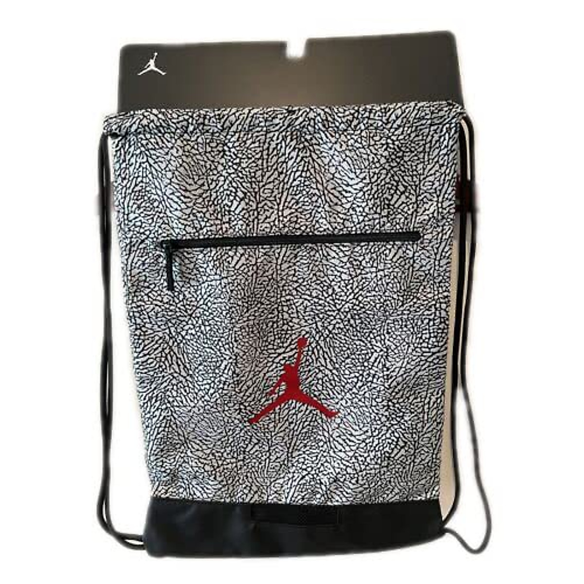 Air Jumpman Retro Elephant Print Gym Bag Drawstring Sport Boys Color Black, Grey, and Gym Red