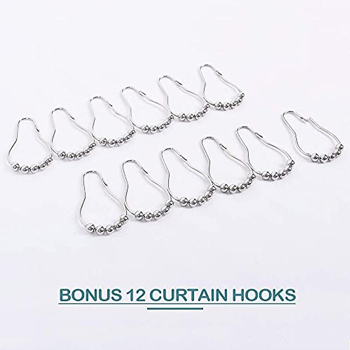 KGORGE Shower Curtains for Bathroom - Tropical Leaves Plant on White Background Odorless Curtain for Bathroom Showers and Bathtubs, 72 x 72 inches Long, Hooks Included