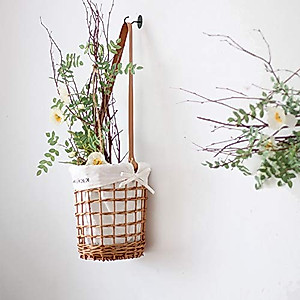 Ceiling Hooks for Hanging Plants, Mug Cup Hooks Screw in White Vinyl Coated Heavy Duty Wall Hooks for Hanging