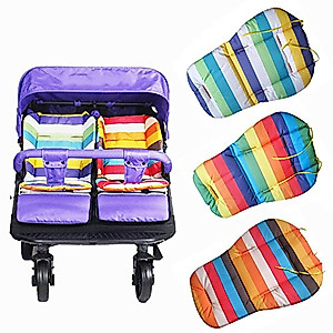 Waterproof Rainbow Baby Kids Car Seat Cotton Liner Padding Breathable Water Resistant Stroller Pushchairs Seat Cushion Pad Protector,Universal Fit (Purple)
