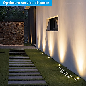 LEONLITE 12-Pack 7W LED Landscape Well Lights, 720LM 12-24V AC/DC Low Voltage, CRI90 IP67 Waterproof Inground Well Lights Outdoor, Black Aluminum Housing, Embedded Parts Included, 3000K Warm White