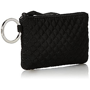 Vera Bradley Women's Microfiber Zip ID Case Wallet, True Black, One Size