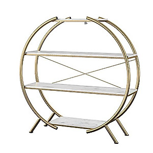 CosmoLiving by Cosmopolitan Bookcase, White Marble