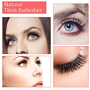 Leipple False Eyelashes 5 Pairs - Professional Reusable 3D Mink Lashes - Handmade Natural Thick Fluffy Fake Eyelashes with Stainless Steel Eyelash Tweezers (Bomb)