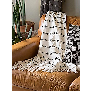 DII Woven Loop Throw Collection, 50x60, Off-White