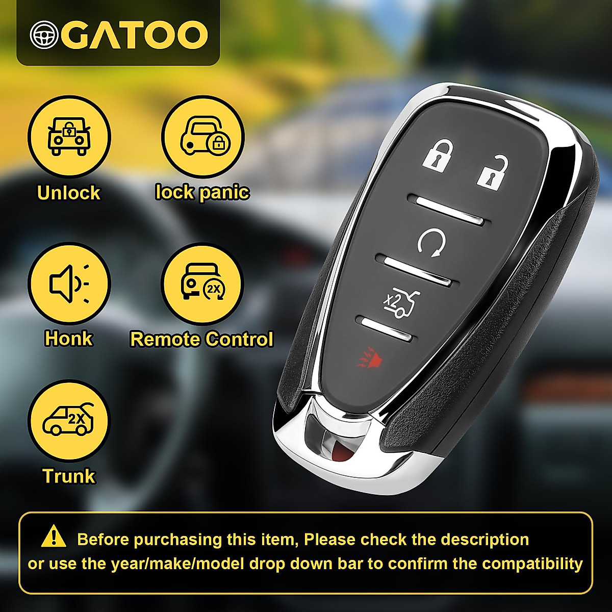 Key Fob Replacement Proximity Fit for Chevy Equinox LT LS L Premier Plus Sport Utility 2018 2019 2020 2021 Smart Keyless Entry Remote Control Start HYQ4EA 13529650 13584498
