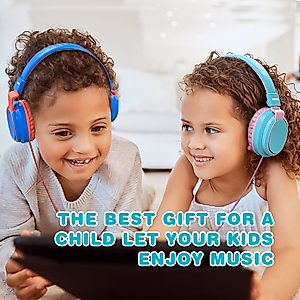 MIDOLA Headphone Kids Volume Limited 85/110dB Wired Over-Ear/On-Earr Foldable Headset with Inline Cable AUX 3.5mm Cord Mic for Boy Girl Child PC Notebook Tablet Purple