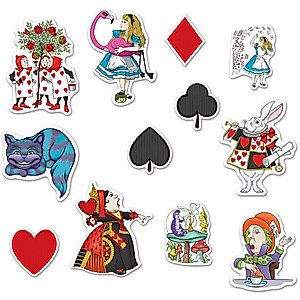 Beistle Alice in Wonderland Cutouts