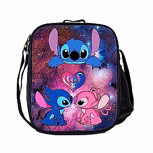 CATTARO 3PCS Cartoon Backpack Set Lightweight Anime Multipurpose Backpack with Lunch Bag Pencil Case Color1
