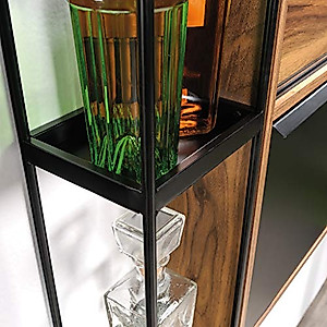 Sauder Harvey Park Wall Bar, L: 33.27" x W: 5.91" x H: 25.0", Grand Walnut Finish