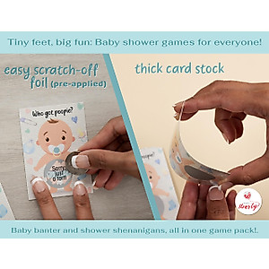 Party Hearty Baby Shower Games for Girl and Boy, 33 Poopie Emoji Scratch Off Lottery Tickets, Baby Games Ideas, Scratch Off Game.