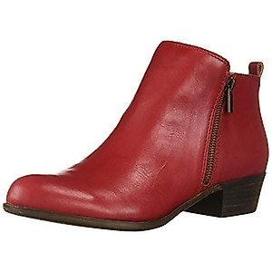 Lucky Brand Women's Basel Ankle Bootie, Garnet, 10