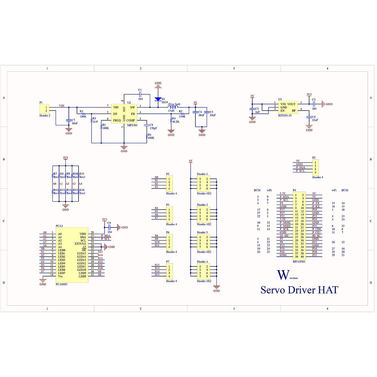 MakerFocus PWM Servo Motor Driver IIC Module 16 Channel PWM Outputs 12 Bit Resolution I2C Compatible with Raspberry Pi 4 3B+ 3B Zero/Zero W/Zero WH and Jetson Nano