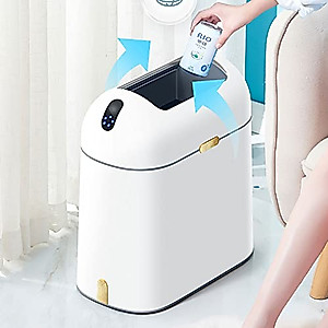DOUBAO Automatic Garbage Bin 9L Bathroom Toilet Garbage Bin with Lid Smart Sensor Kitchen Rubbish Smart Trash Can