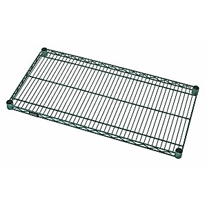 FSE Quantum 1836P Wire Shelf, 36"W x 18"D, 600-800 lb. Capacity, Green epoxy Finish, NSF