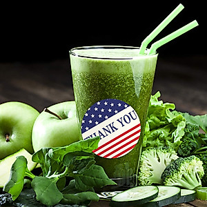 YINHEXI American Flag Thank You Stickers, 500 Labels Per Roll for Small Business Packaging, Seal Stickers (Style-A, 2inch)