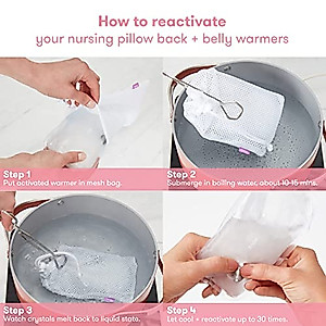 Frida Mom Nursing Pillow Back + Belly Warmers | Reusable Click-to-Heat Relief in an Instant for Back + Belly | 1 set - 2 heat packs