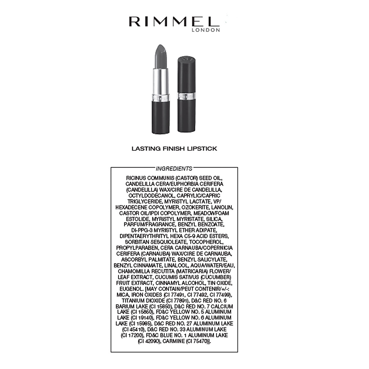 Rimmel Lasting Finish Lipstick - Up to 8 Hours of Intense Lip Color with Color Protect Technology and Exclusive Black Diamond Complex - 014, .14oz