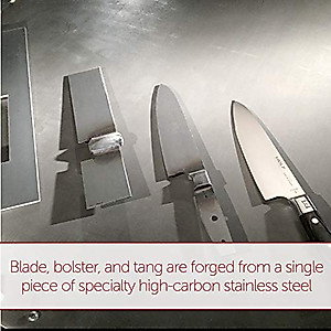 Wolf Gourmet 7 Piece Cutlery Knife Set, Hardwood Block, Forged High-Carbon Stainless Steel, Durable, Lifetime Limited Warranty (WGCU100S)