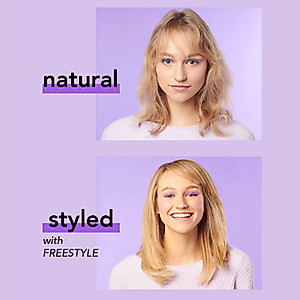 InStyler Freestyle 1” Ionic Ceramic Styler Round Hair Brush - Straighten, Wave or Curl Hair with Ionic Tip Barrel & Ceramic Heated Bristles - Helps Reduce Frizz for Easy Styling