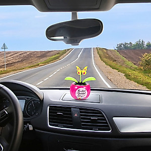 BESPORTBLE 2pcs Solar Dashboard Butterfly Dancing Bobblehead Butterflies Figurine Car Dash Shaking Action Figure Auto Vehicle Dash Decoration