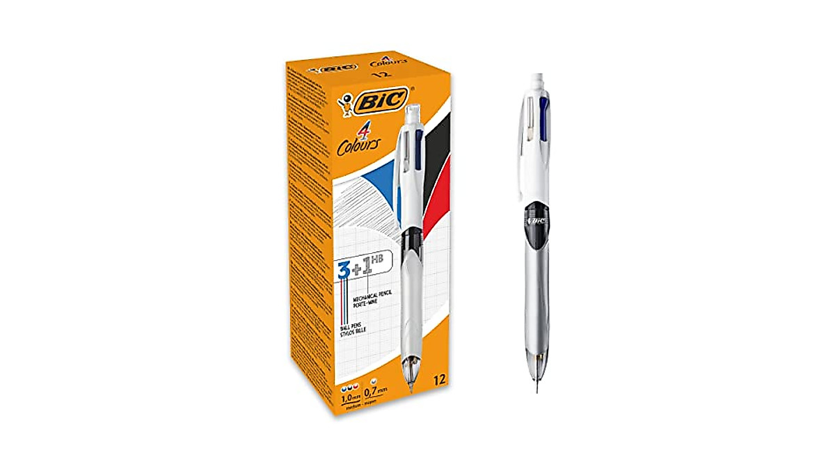 BIC 4 Colours Pen & HB Pencil Combo - Set of 12